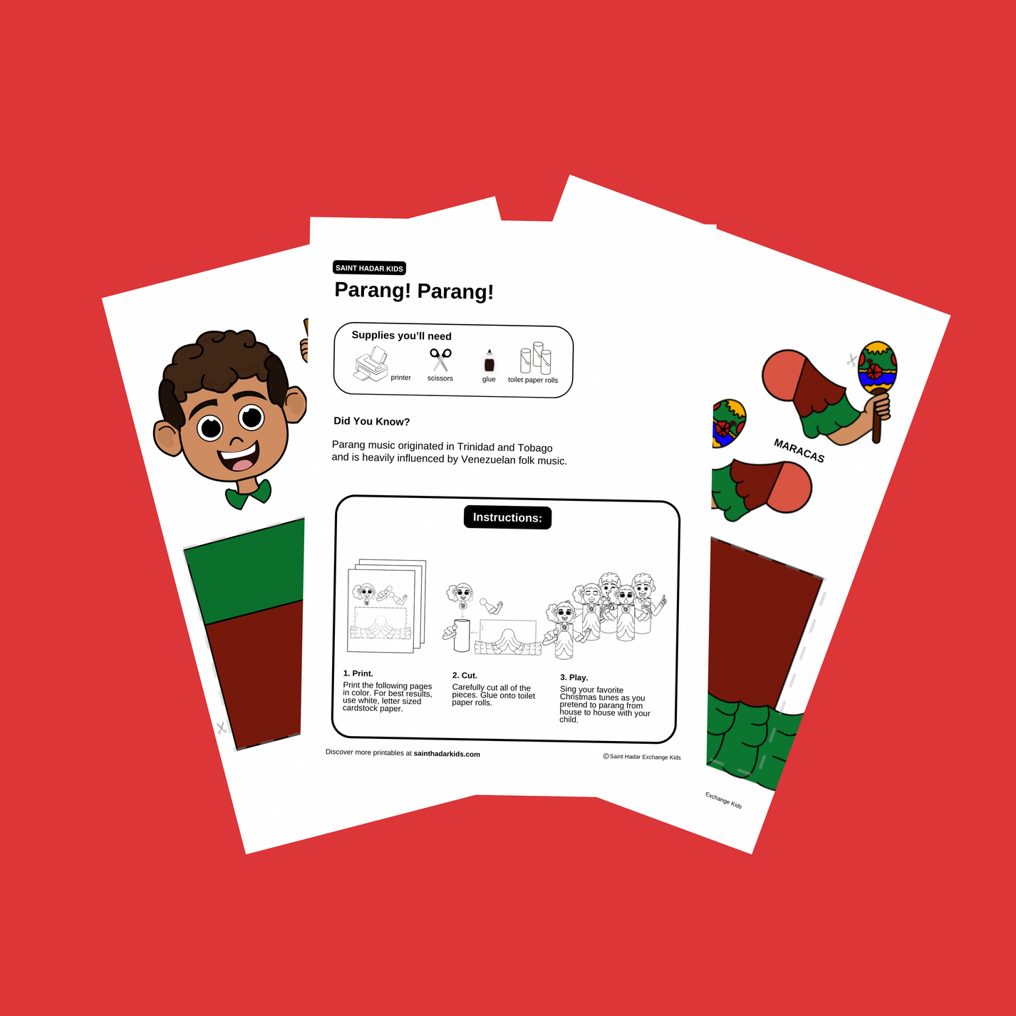 Printable Parang Band Craft – Saint Hadar Exchange Kids