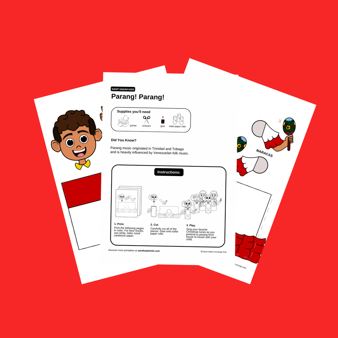 Printable Parang Band Craft – Saint Hadar Exchange Kids